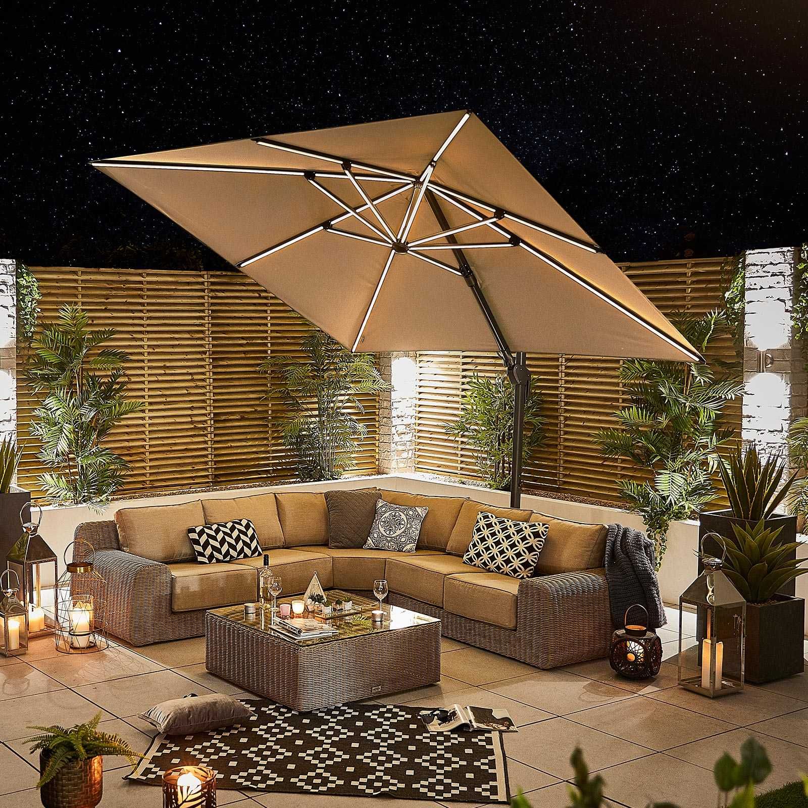 Galaxy Cantilever Parasol - 3m Square | Empire Home and Garden